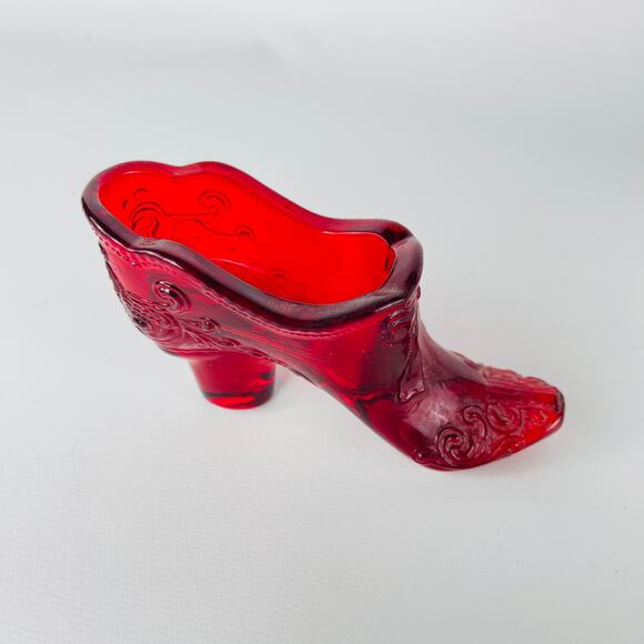 Mosser | Accents | Mosser Glass Ruby Red Bow Scrolls Vintage Victorian ...